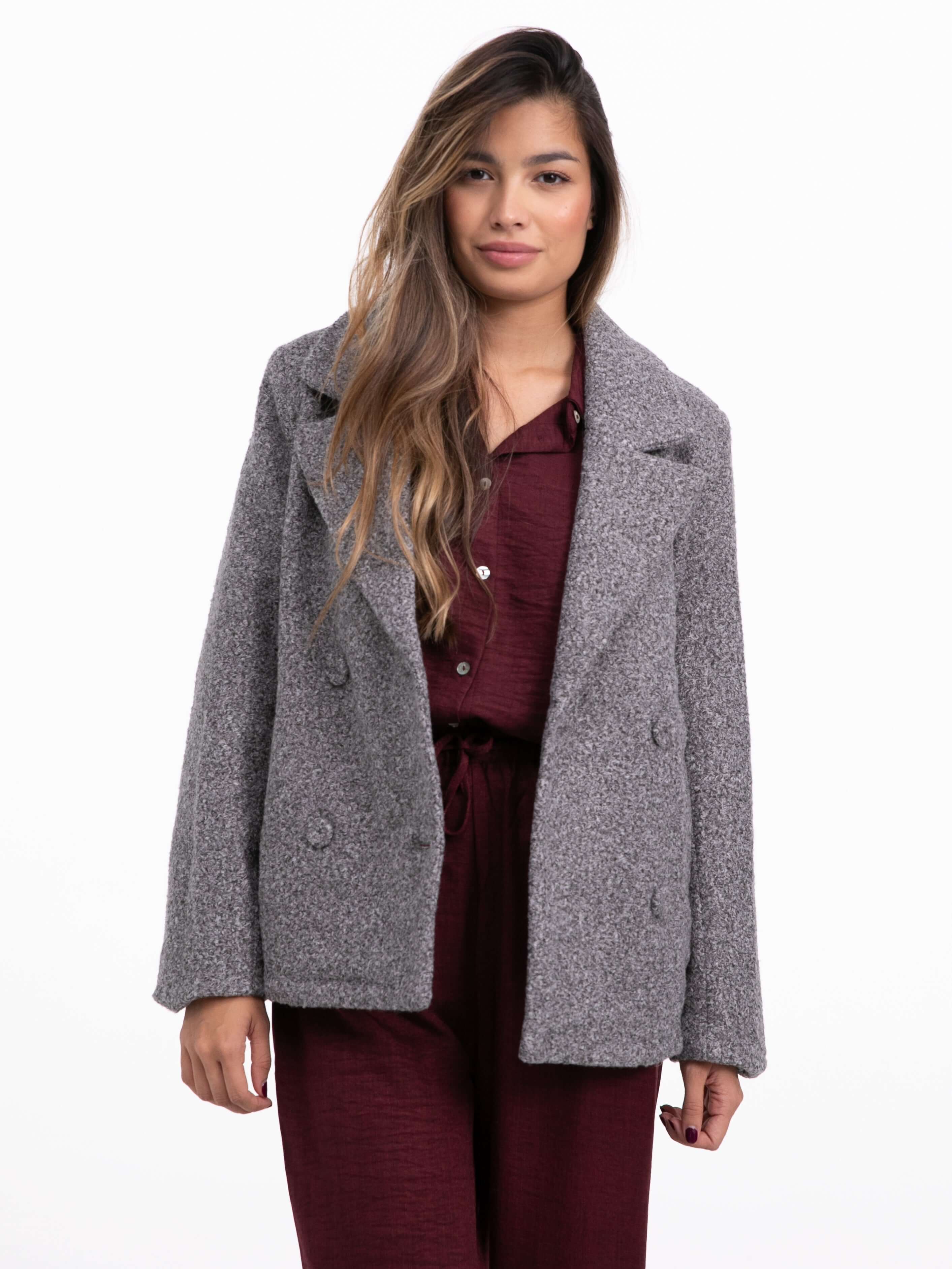 Kurzer Parka "Astrid" in Grau – Anziehend